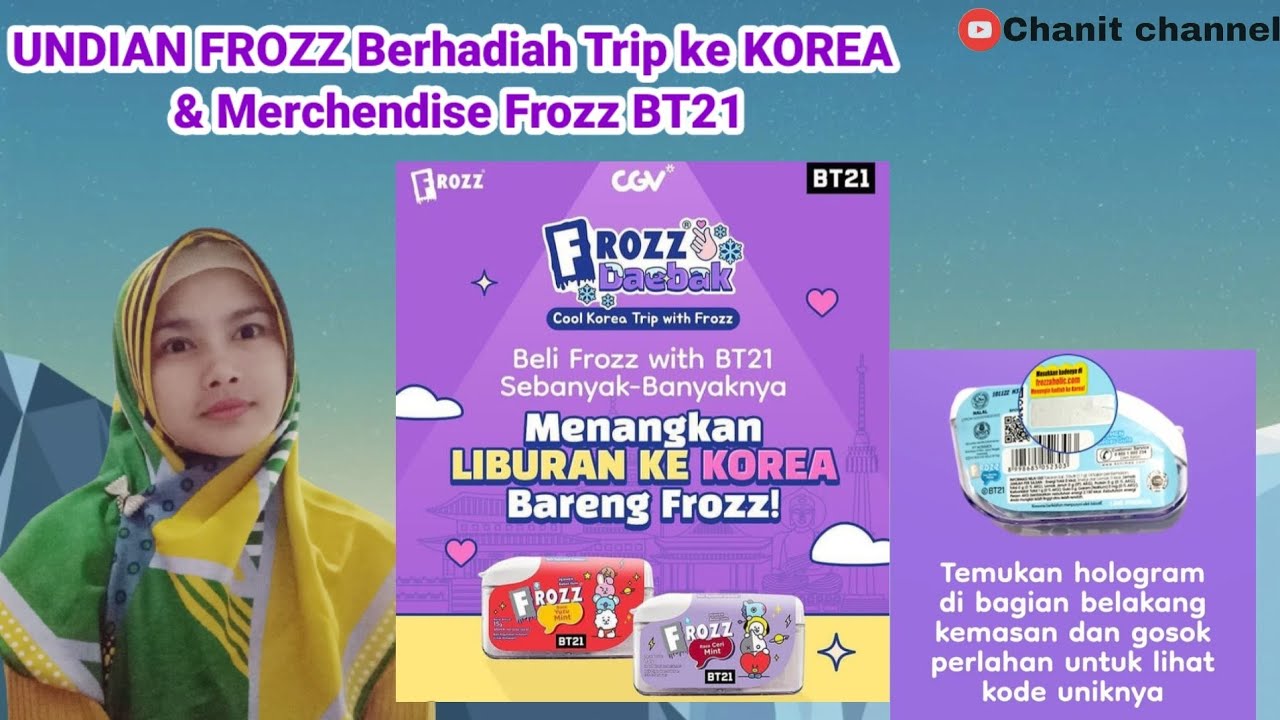 UNDIAN FROZZ Berhadiah Trip ke Korea & Merchendise Frozz BT21 - YouTube