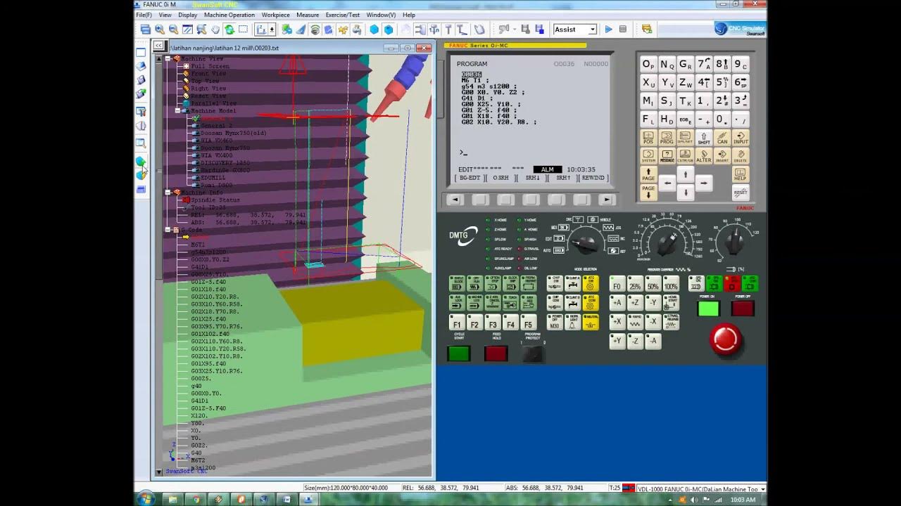 Tutorial Swansoft SSCNC Milling Simulation, Fanuc OiM - YouTube