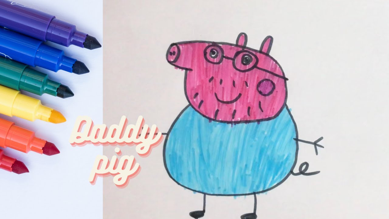 How to Draw Daddy Pig | Peppa Pig - YouTube
