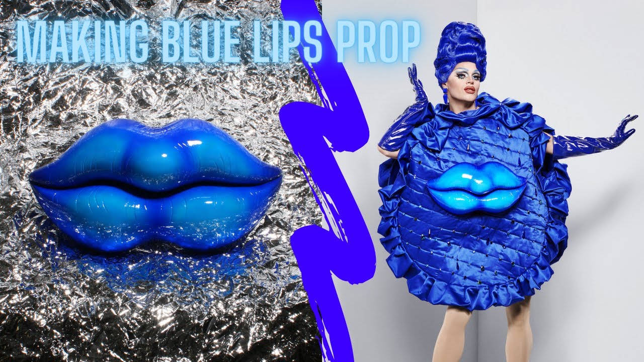 Foam blue lips prop for drag queen Sister Sister Drag Race UK season 2 ...