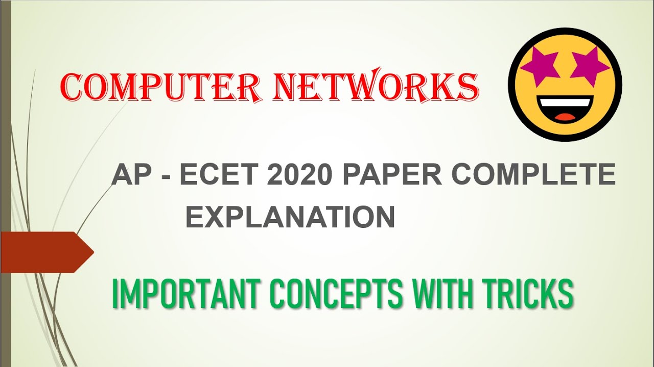 COMPUTER NETWORKS - AP-ECET 2020 paper explanation with Important ...