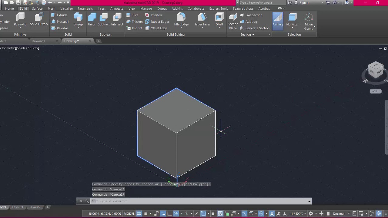 AutoCAD 3D 10 - 3D Fillet and Chamfer - YouTube