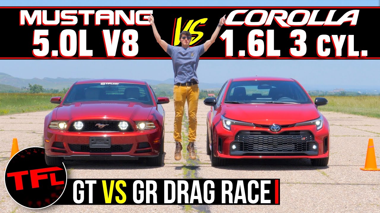 Tiny 3-Cylinder Turbo vs. Massive ‘Murican V8: Toyota GR Corolla vs ...