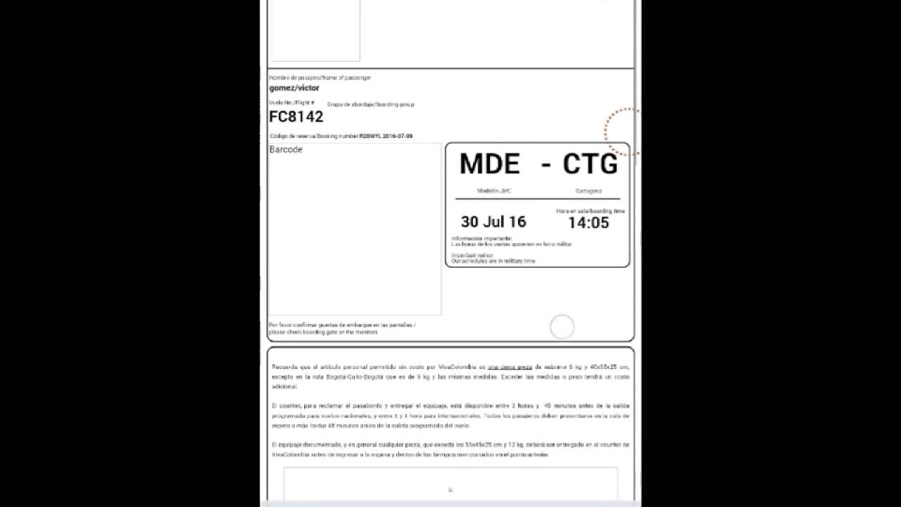 Como hacer el checking en viva colombia - YouTube