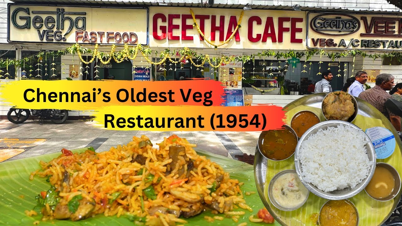 மதிய உணவில் அன்ணாச்சிப்பல ரசம் குடுக்கும் சென்னையின் 70 வருட பழைய உணவகம் Geetha cafe Chennai ...