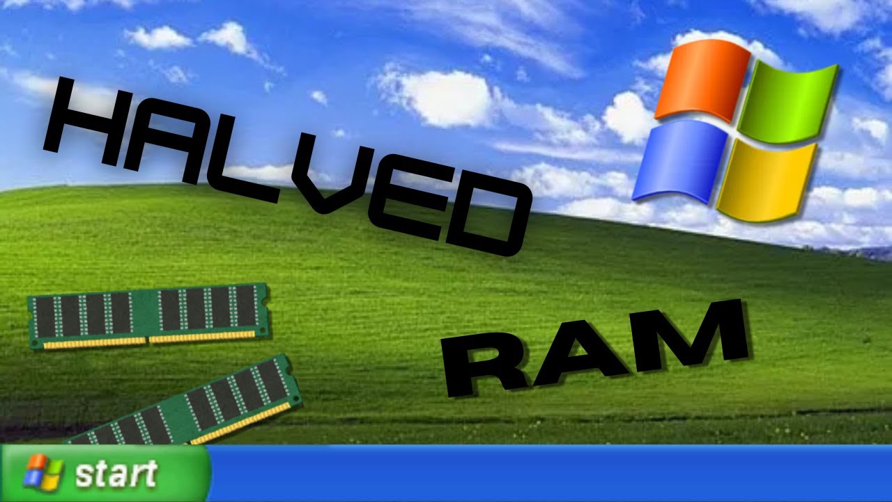 Windows XP but the RAM gets halved every time. - YouTube