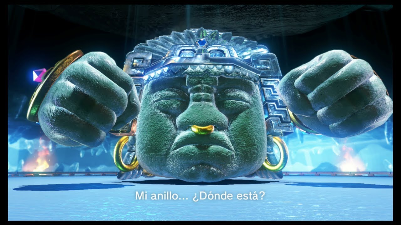 Super Mario Odyssey | Reino de las Arenas | Boss Estatua - YouTube