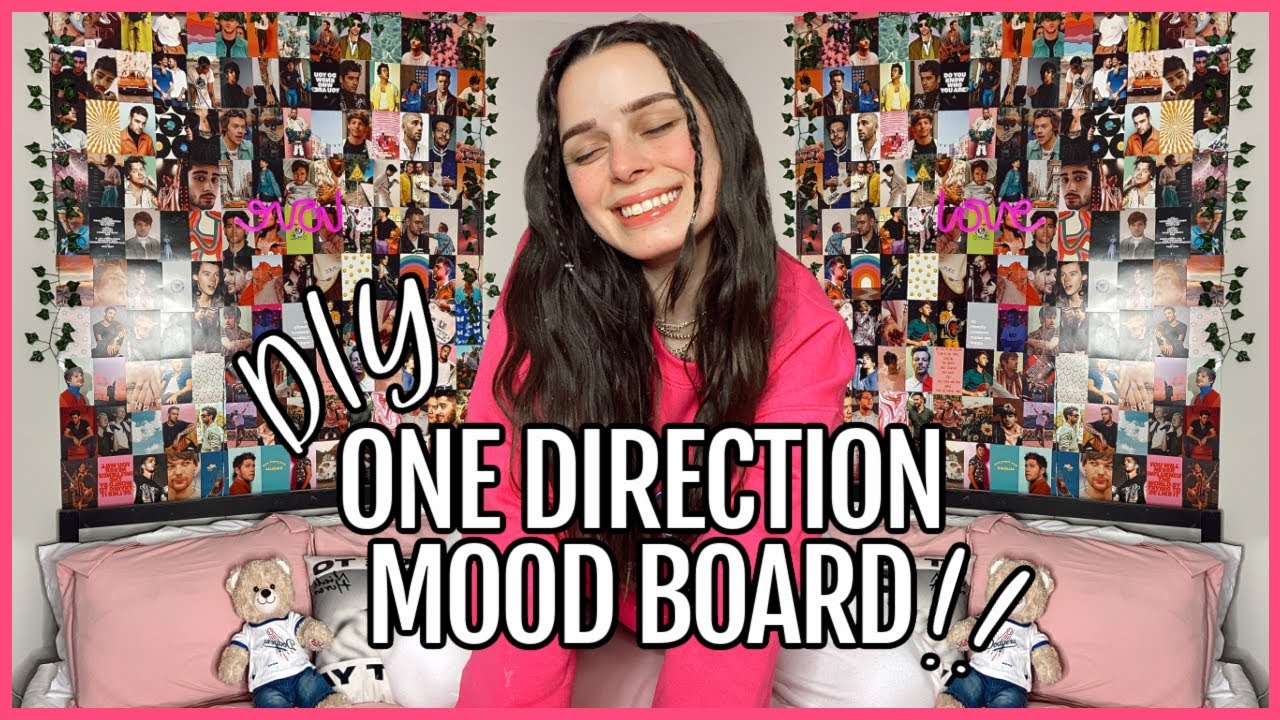 diy one direction mood board (trendy 1d room decor) - YouTube