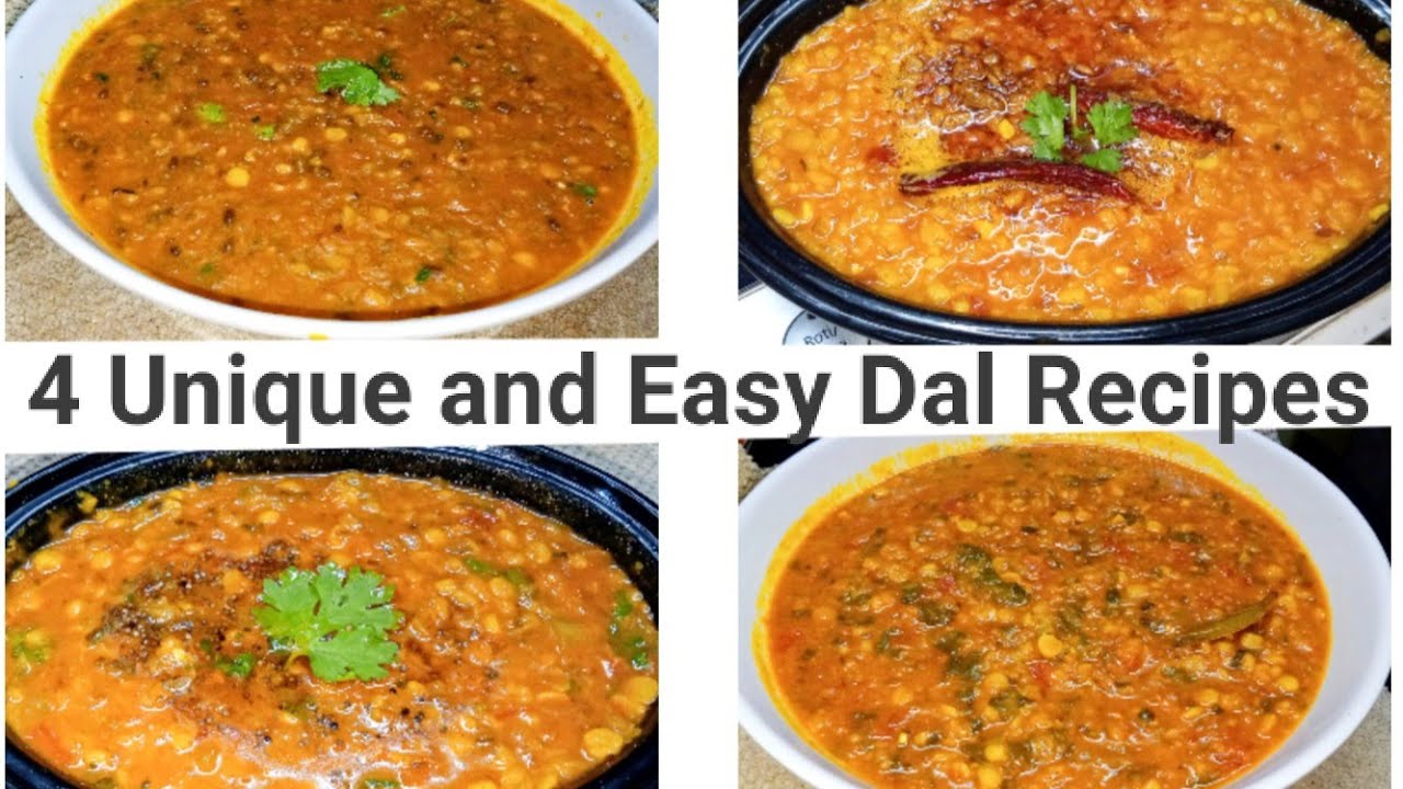 4 Unique and quick dal recipes | 4 दाल रेसिपी | restaurant style dal ...