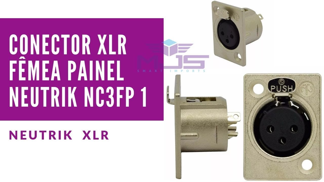 Conector Xlr Fêmea Painel Neutrik Nc3fp 1 - YouTube