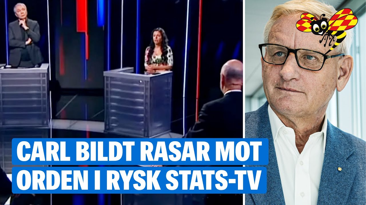 Carl Bildt rasar mot rysk stats-tv: ”Fruktansvärt” - YouTube