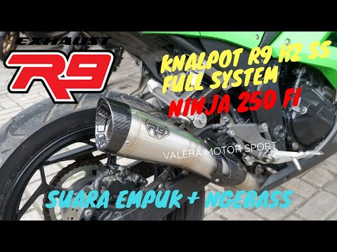 review knalpot r9 h2 ss ninja 250 fi full system - YouTube