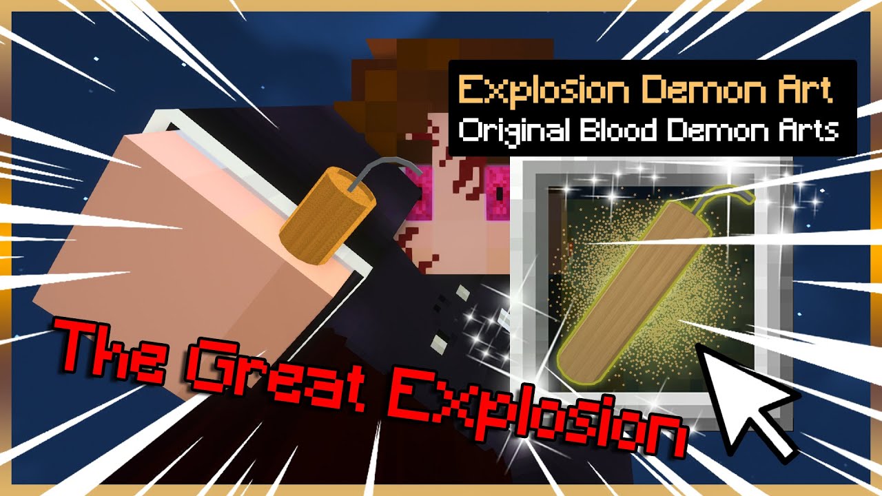 ORIGINAL EXPLOSION BLOOD DEMON ART IN MINECRAFT DEMON SLAYER! - YouTube
