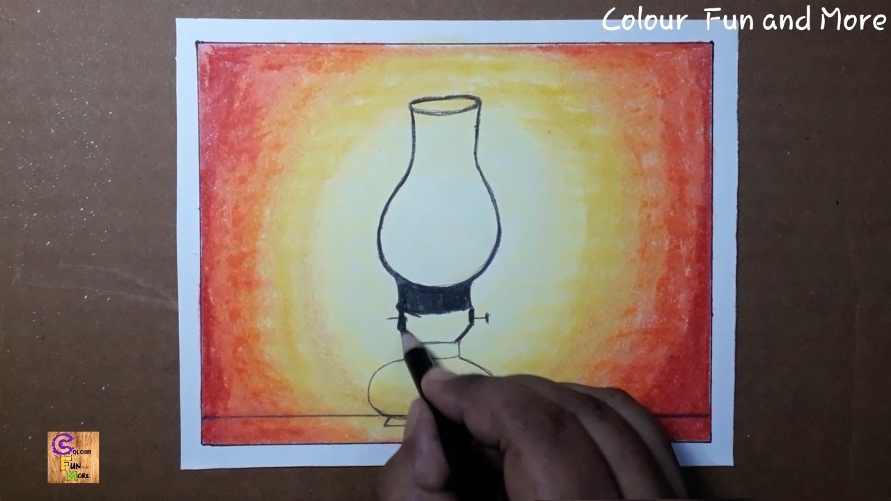Easy Lamp Shadow drawing || Easy oil pastel shadow drawing || - YouTube