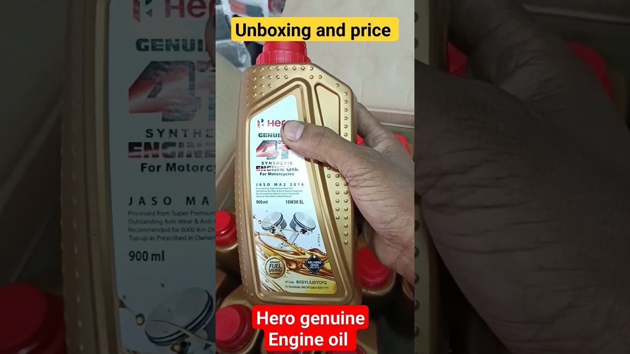 Hero 4Tplus Engine oil unboxing and price || Hero Genuine 10w30 engine ...