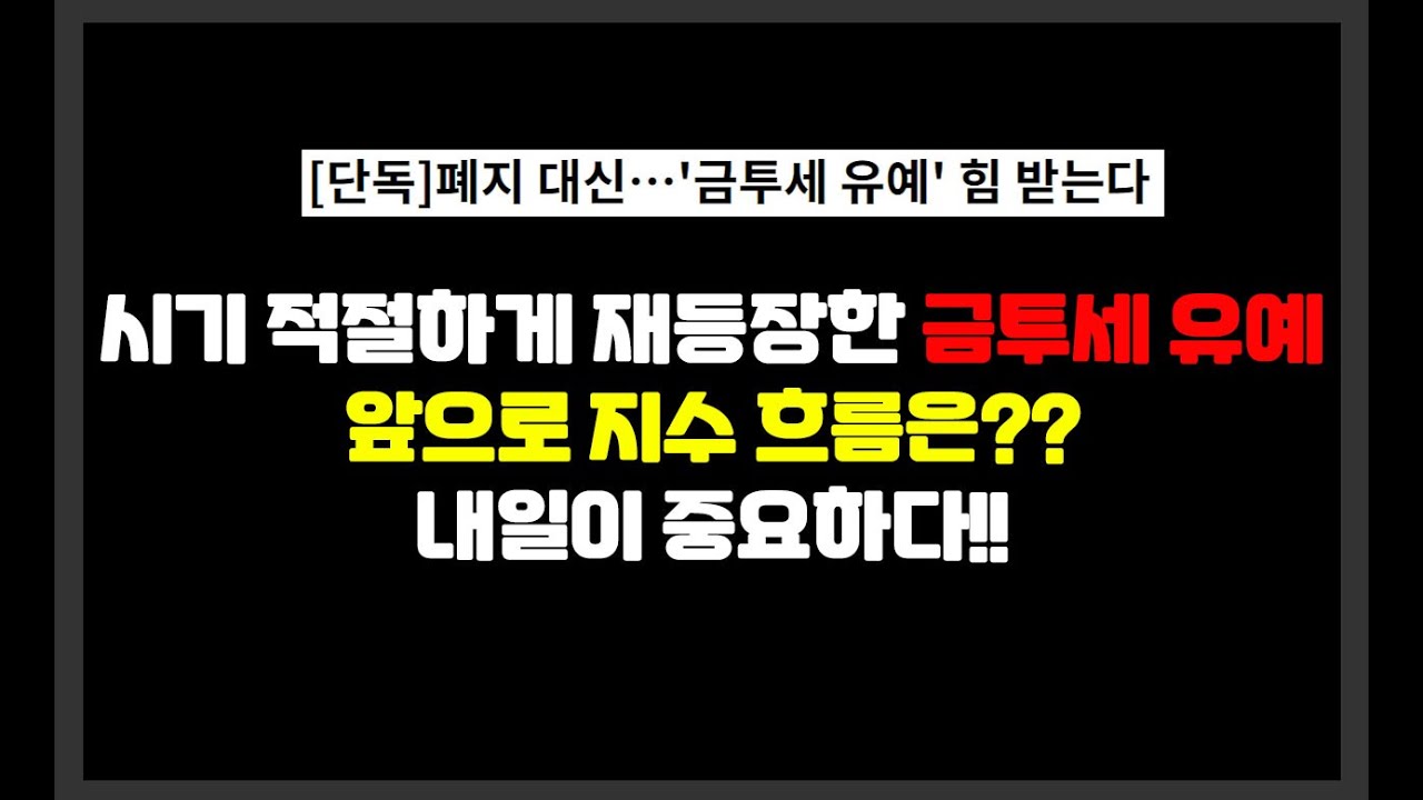 시기 적절하게 재등장한 금투세 유예지수 내일이 정말 중요하다 테슬라sk하이닉스삼성전자에코프로나스닥 지수 차트