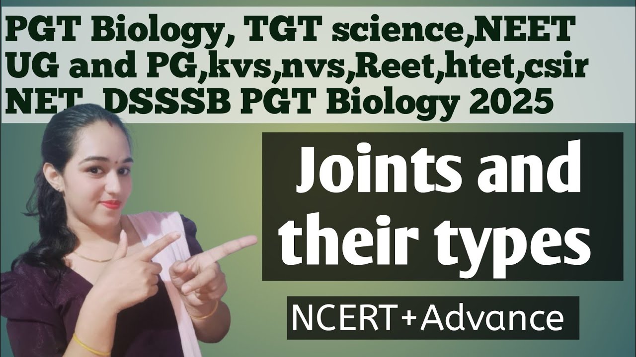 Joints and its type in detail PGT Biology and TGT science - YouTube