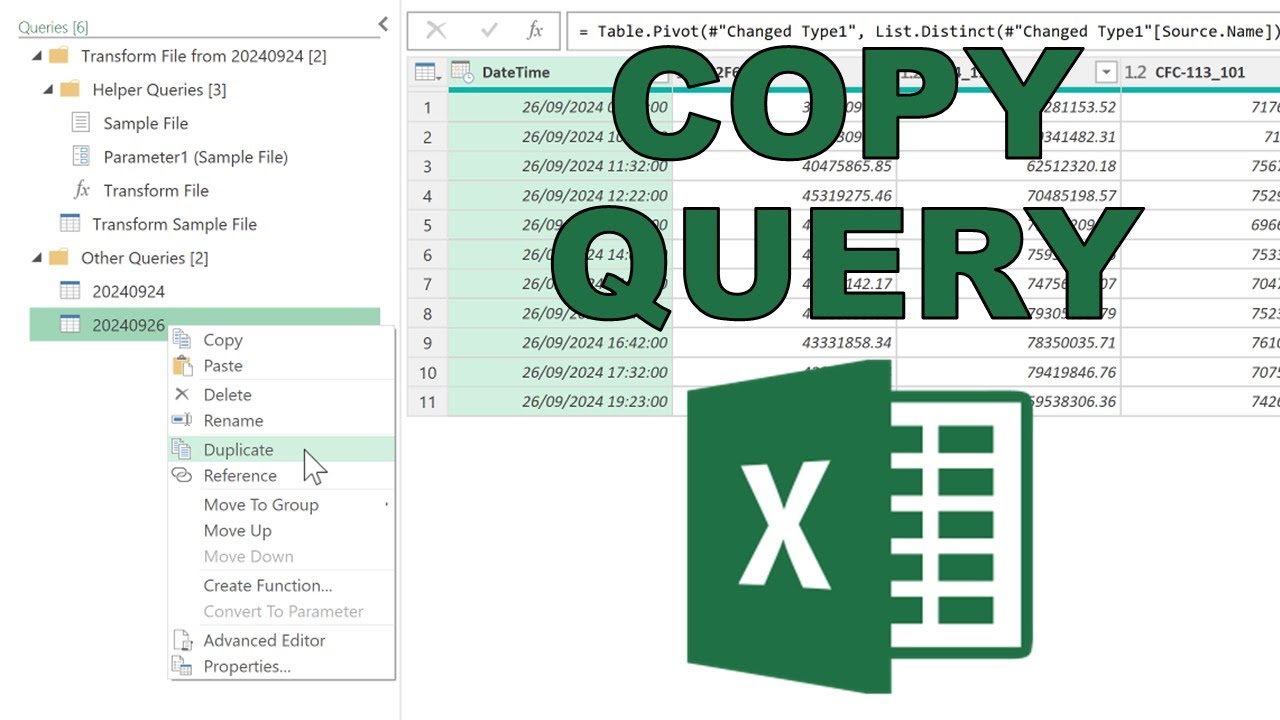 How to copy a power query and use it on another folder - YouTube