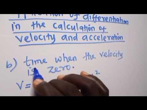 Application of differentiation in the calculation of velocity and acceleration - YouTube
