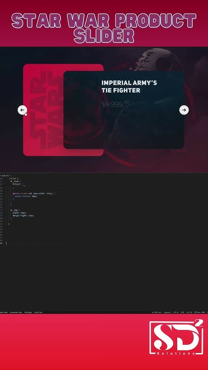 Star War Product Slider Design | HTML ,CSS | SDSQUAR Solutions #html #javascript #uiux #starwars ...