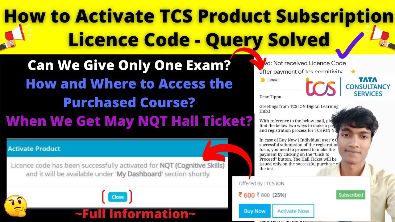 How to Activate TCS Product Subscription Licence or Licence Code on ...