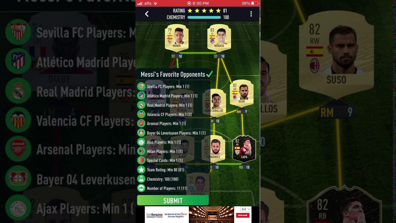 PACYBITS 20 SBC “Lionel Messi” (Messi’s Favorite Opponents) Simple ...