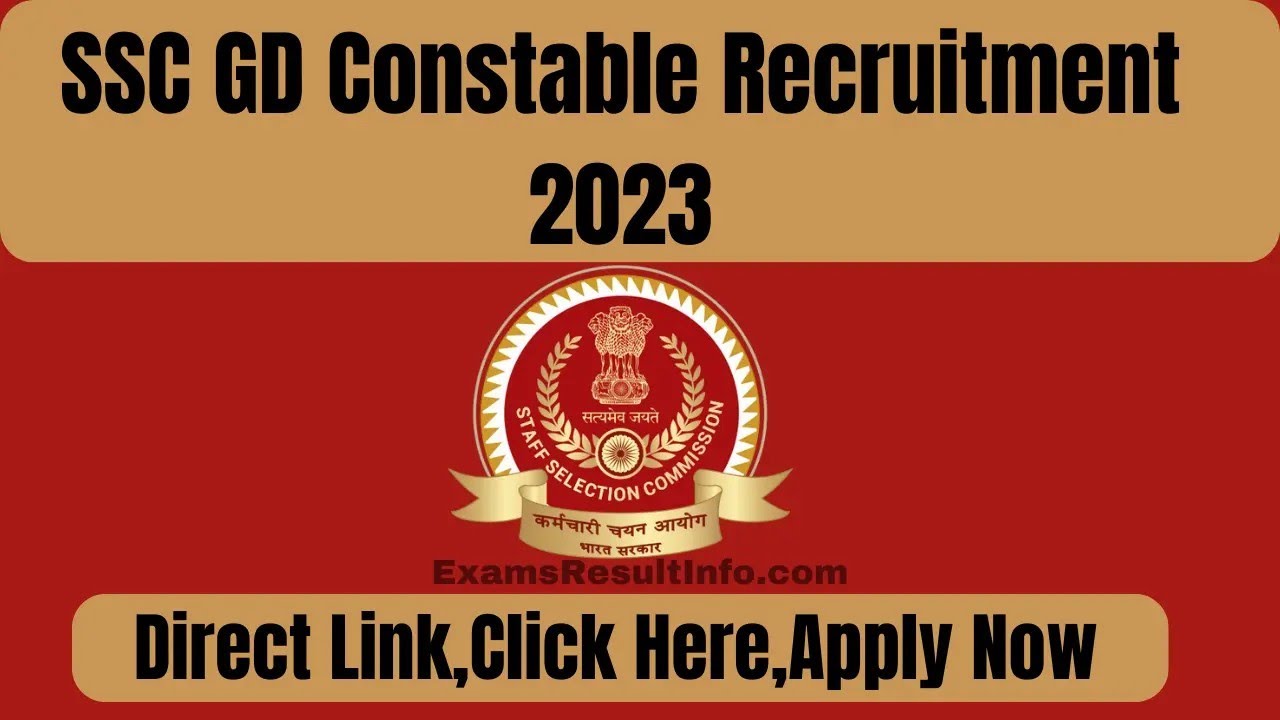 SSC GD Constable Online Form 2023 || 26146 Post || Syllabus - YouTube