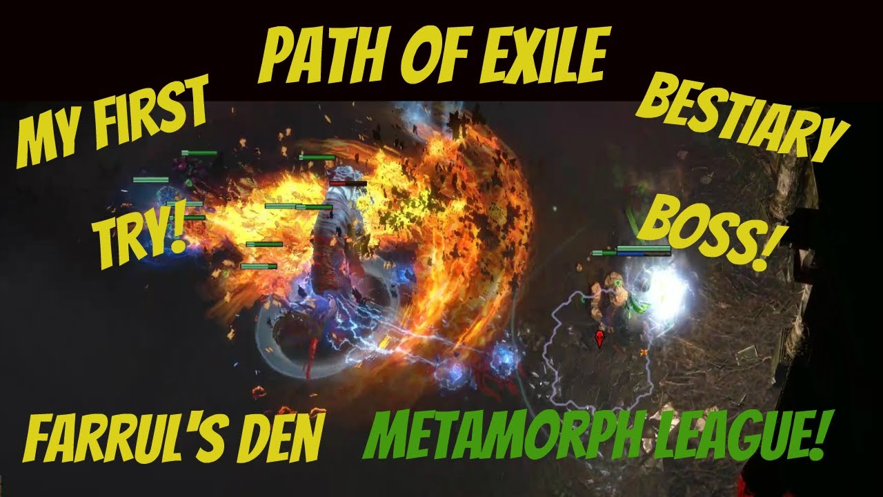 Path of Exile - Farrul's Den. My First Try! (Metamorph League) (Golemancer) - YouTube