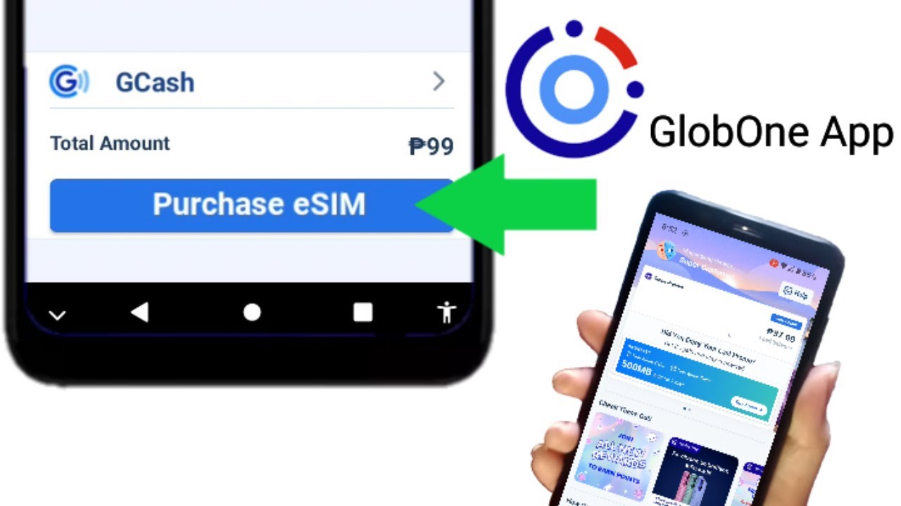 how to buy esim in globeone app use gcash payment - YouTube
