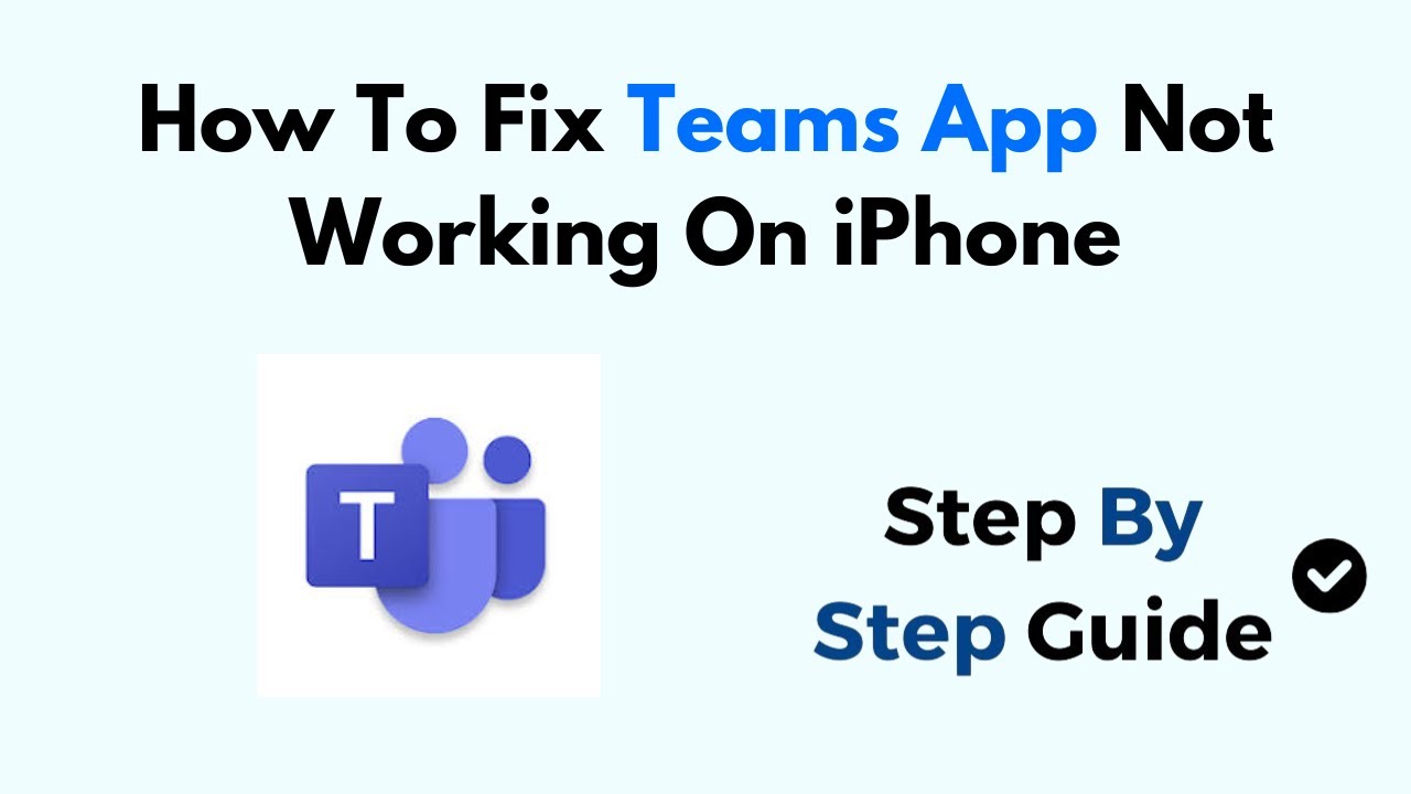 How To Fix Teams App Not Working On iPhone - YouTube
