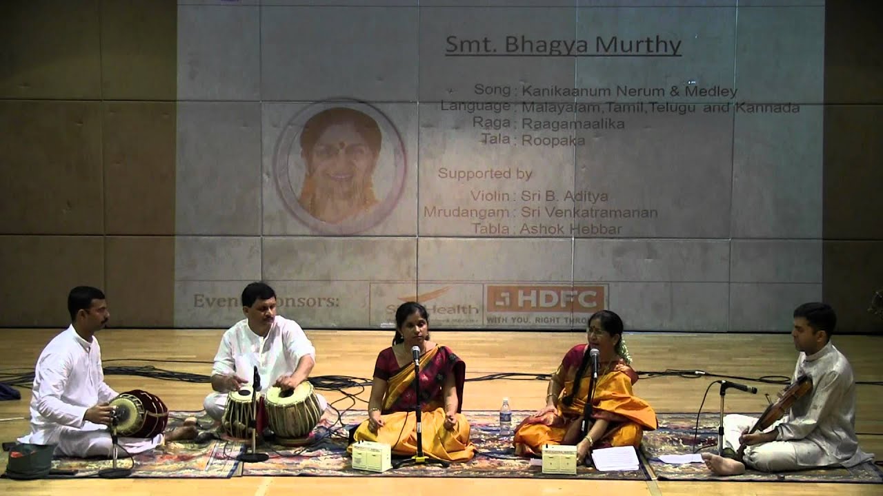 Raagaanjali 2012 - Smt. Bhagya Murthy sings Kanikaanum Nerum & Medley ...
