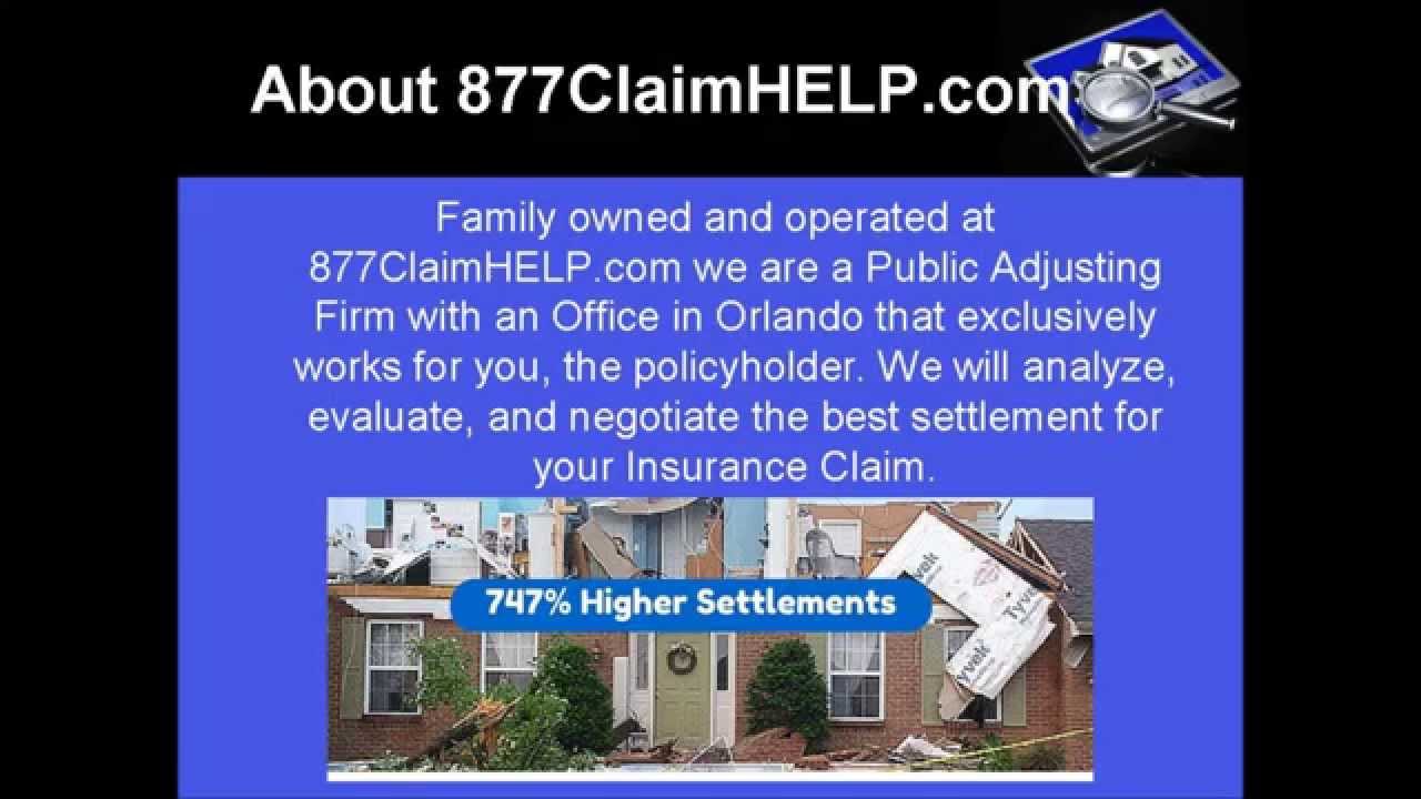 Orlando Public Adjuster - 877ClaimHELP - YouTube
