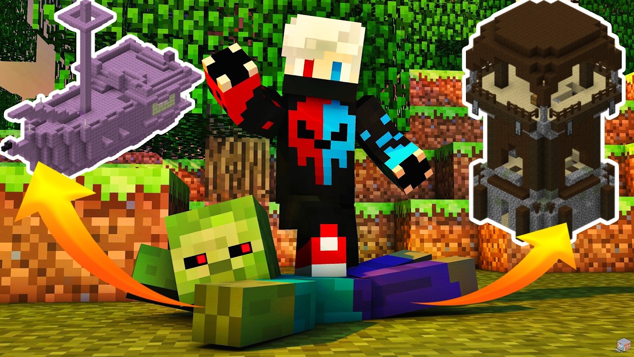 minecraft but killing mobs can spawn structures - YouTube