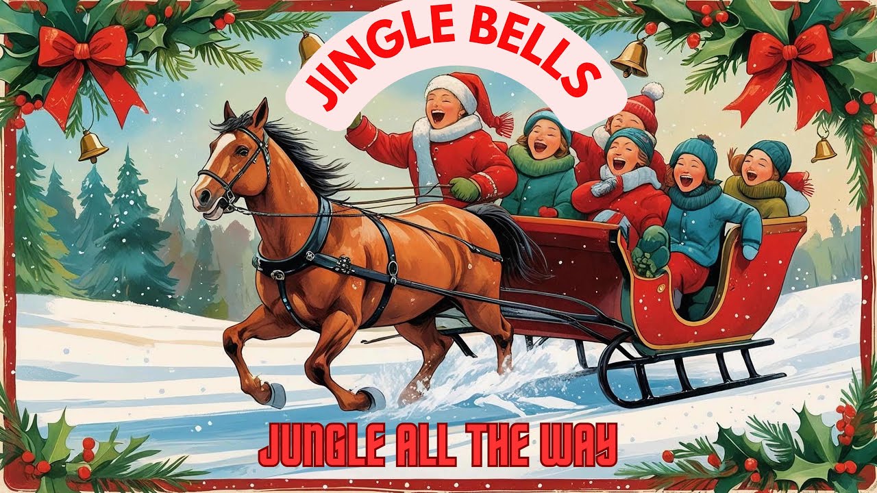 Jingle Bells Classic Christmas Poem with Lyrics | Fun Winter Song for ...