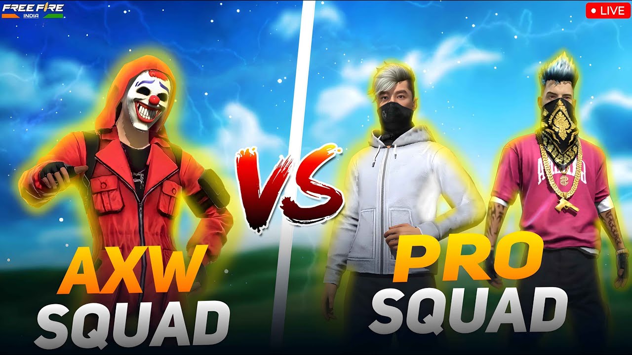 EPIC 4V4 BATTLE WITH AxW | BEAT US | ANTRIX LIVE x FACECAM #freefire - YouTube