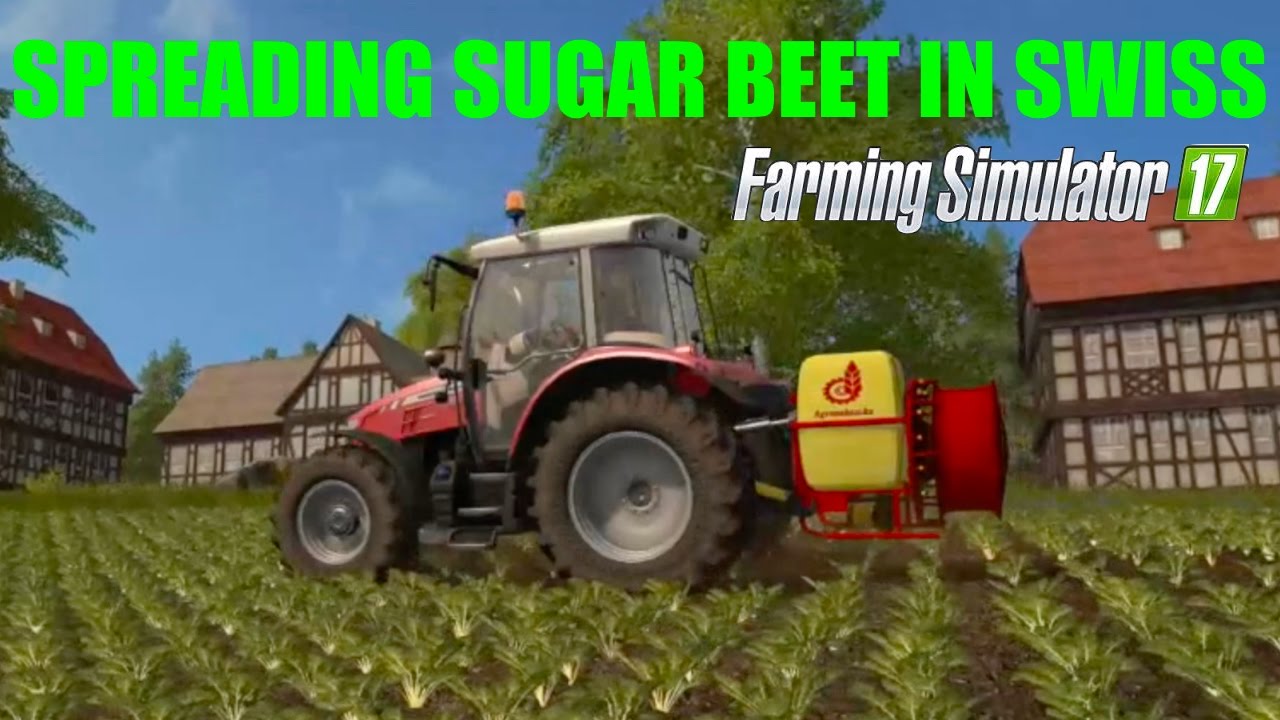 Spreading sugar beet in Swiss FS17 - YouTube