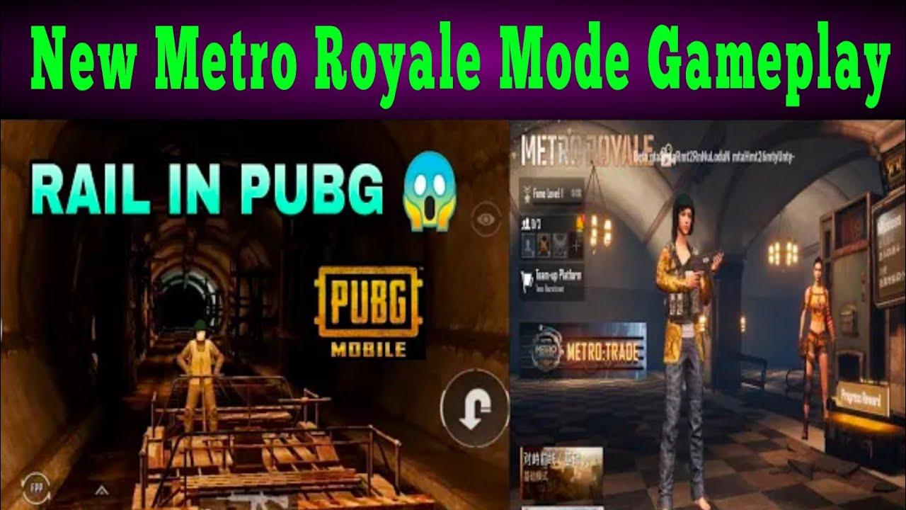 New Metro Royale Mode Gameplay In PUBG Mobile || Metro Rail In 1.1 Beta ...