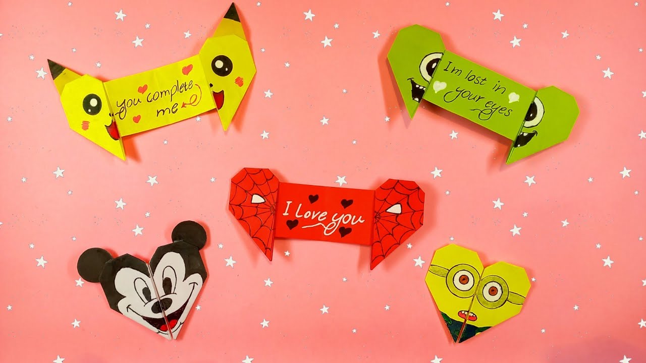 DIY paper heart with secret message | paper gift for best friend ...