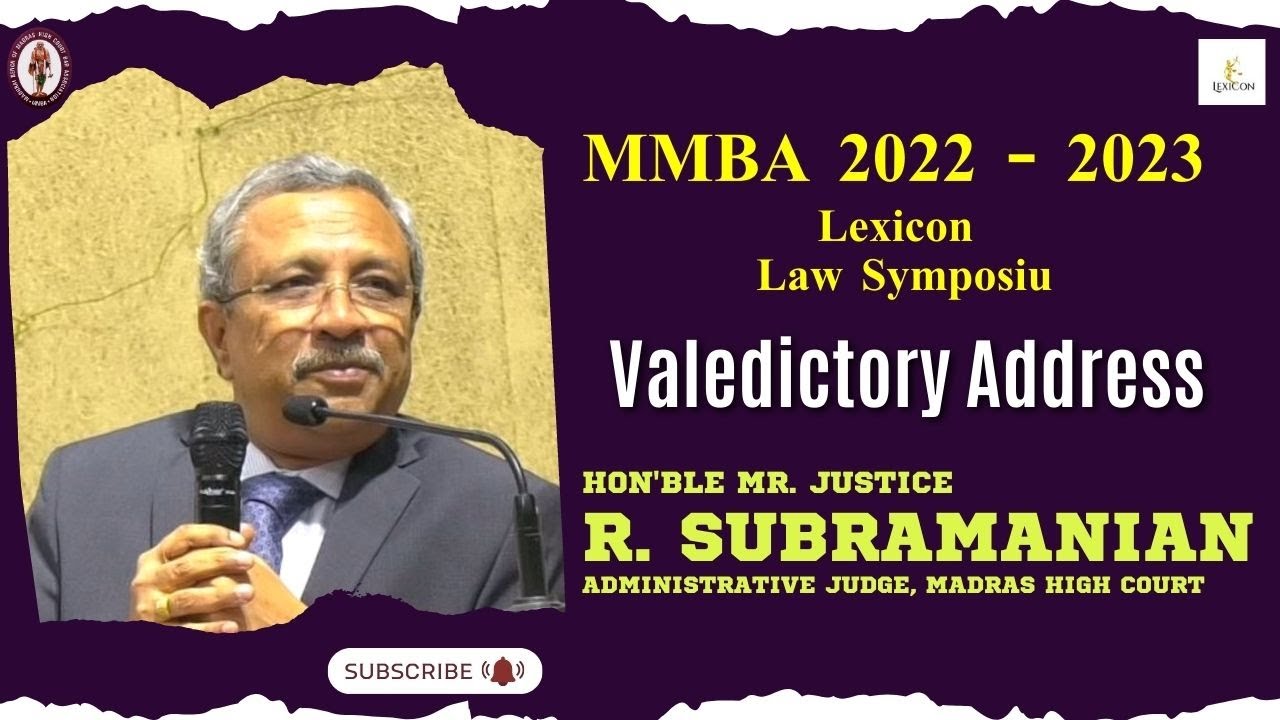 Lexicon | Valedictory Address | Law Symposium | MMBA 2022 - 2023 | Hon ...