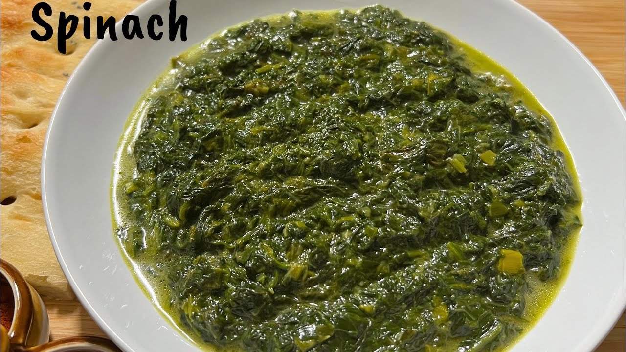 Spinach recipe|palak|Sabzi Palakاسفناج|سبزی پالک خوشرنگ و خوشمزه - YouTube