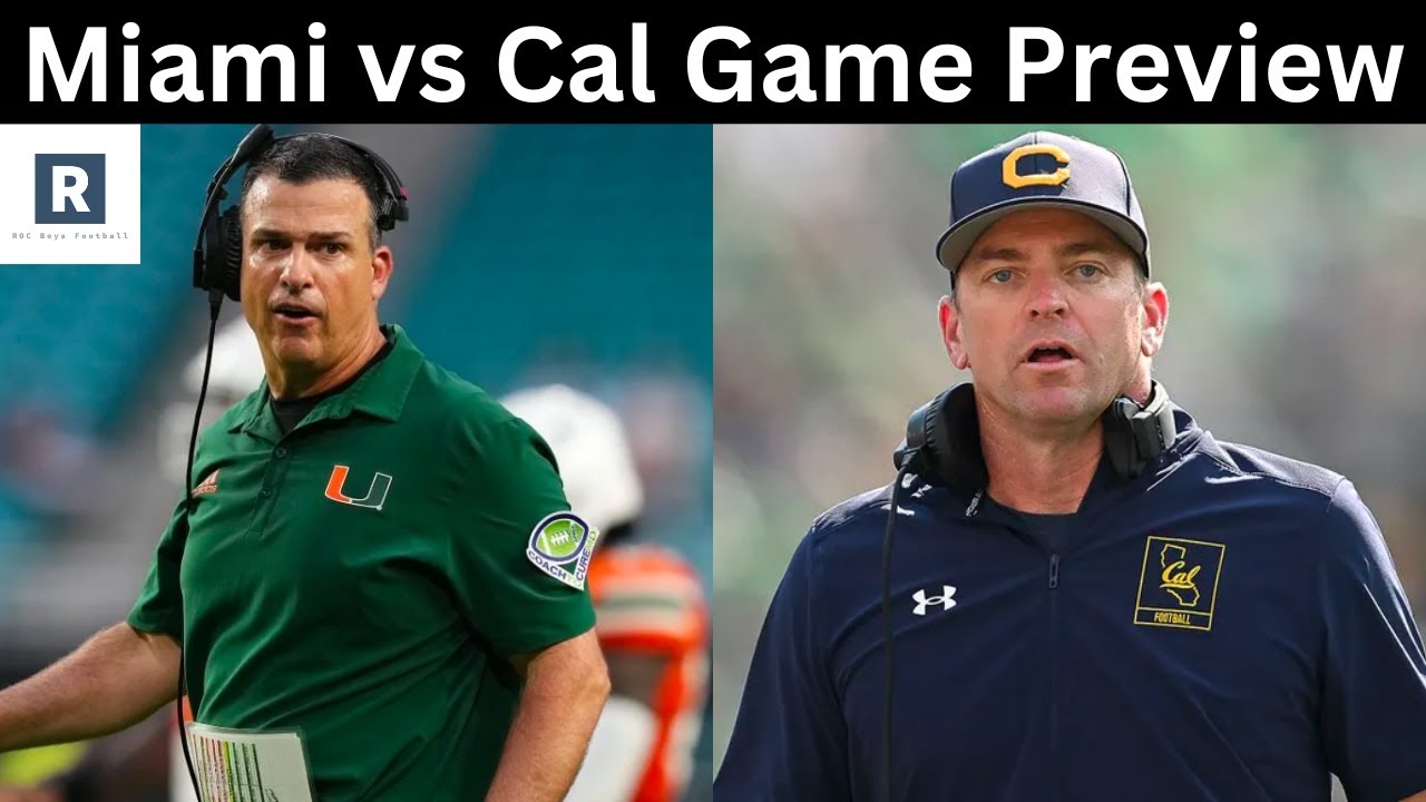 Miami vs Cal Game Preview | College Football Game Predictions - YouTube