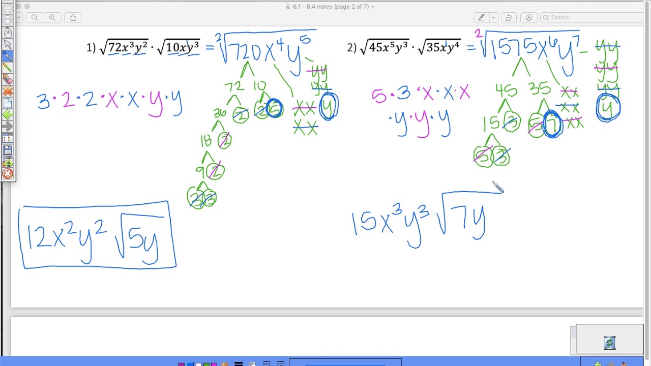 Multiplying and dividing radical expressions - YouTube