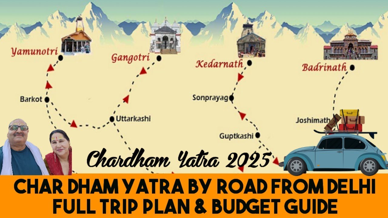 Char Dham Yatra By Car from Delhi: Full Trip Plan, Budget & Route Map ...