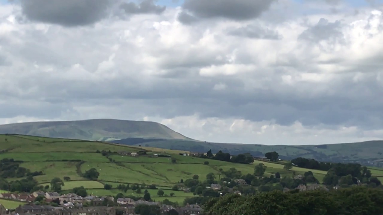 Aerial photography looking at Pendle Hill - YouTube