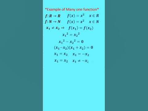 example of many one function/many one function #shortsvideo # ...