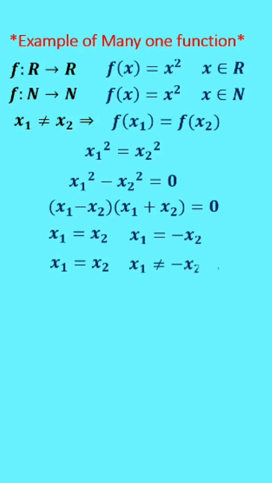 example-of-many-one-function-many-one-function-shortsvideo