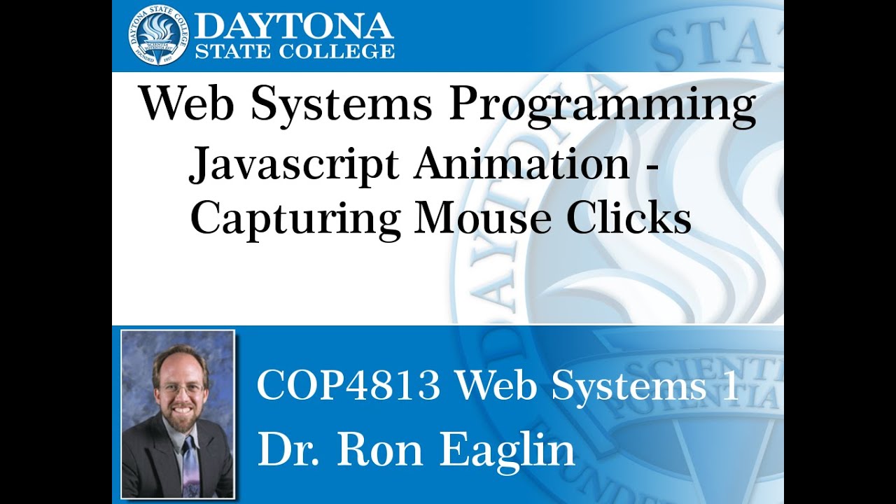 Web Programming Javascript Animation Capturing Mouse Clicks Youtube 1676