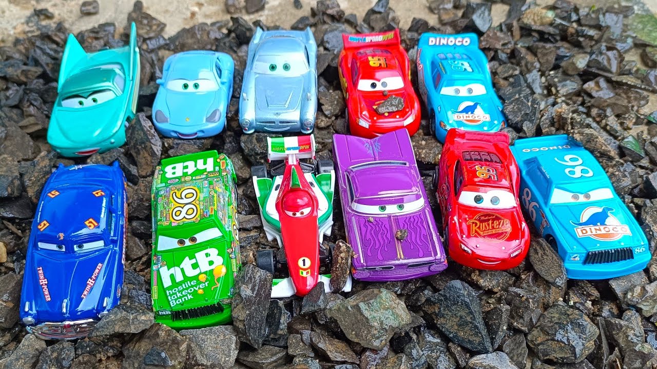 Disney Pixar Cars falling into deep pool swimming pool with water ...