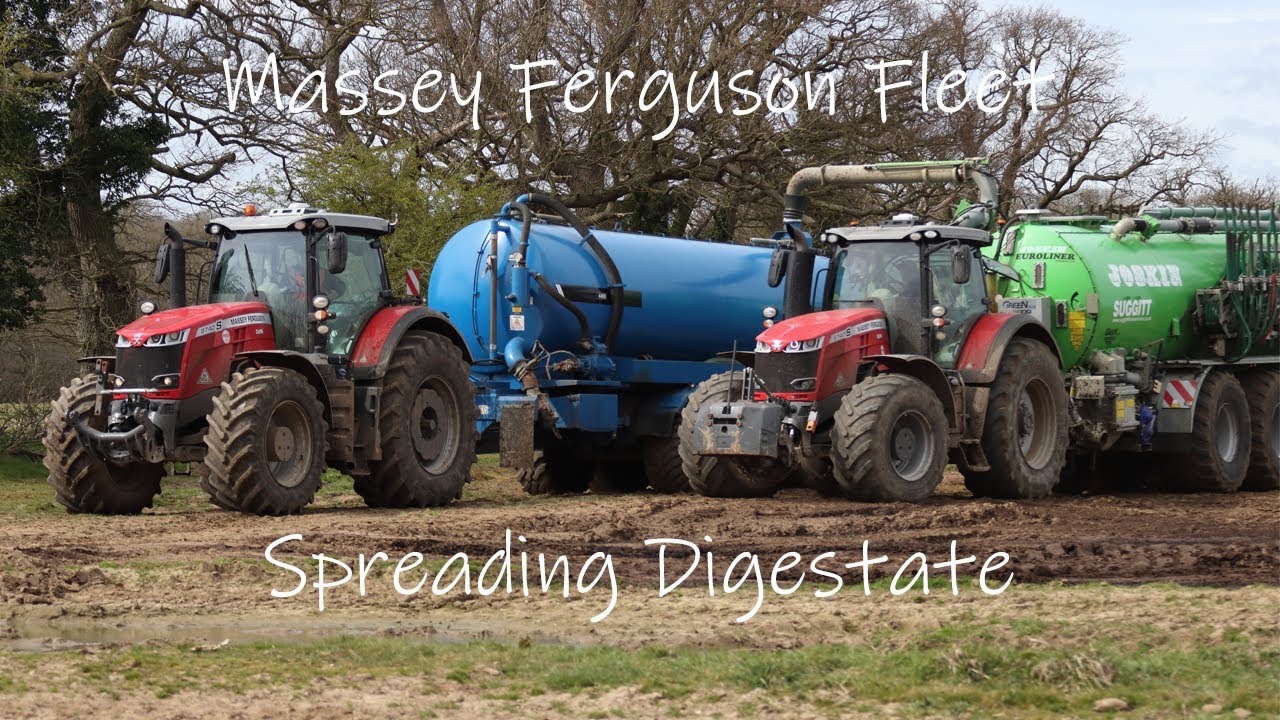 Massey Ferguson Spreading Digestate 2022 | Suggit Farm Services - YouTube