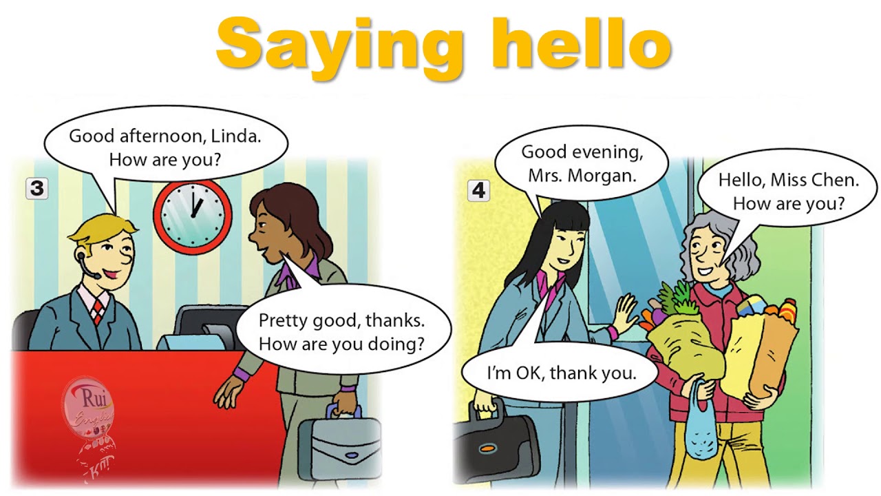 Aula de inglês: Saying hello and saying good-bye - YouTube